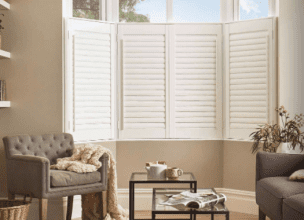 Cafe & Half Window Shutters with Free Fitting | Leamington Blinds