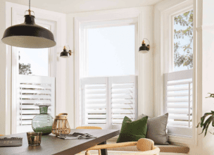 Cafe & Half Window Shutters with Free Fitting | Leamington Blinds